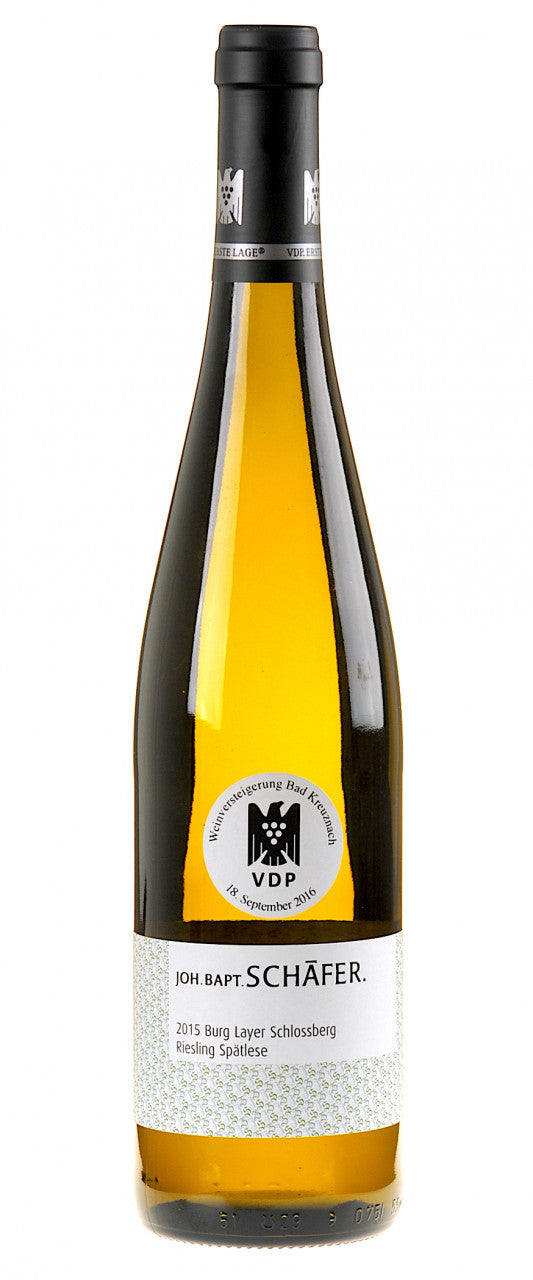 Joh. Bapt. Schäfer Riesling Burg Layer Schlossberg Spätlese 2015 - Ver ...